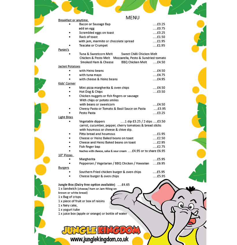 Welcome to Jungle Kingdom Soft Play.